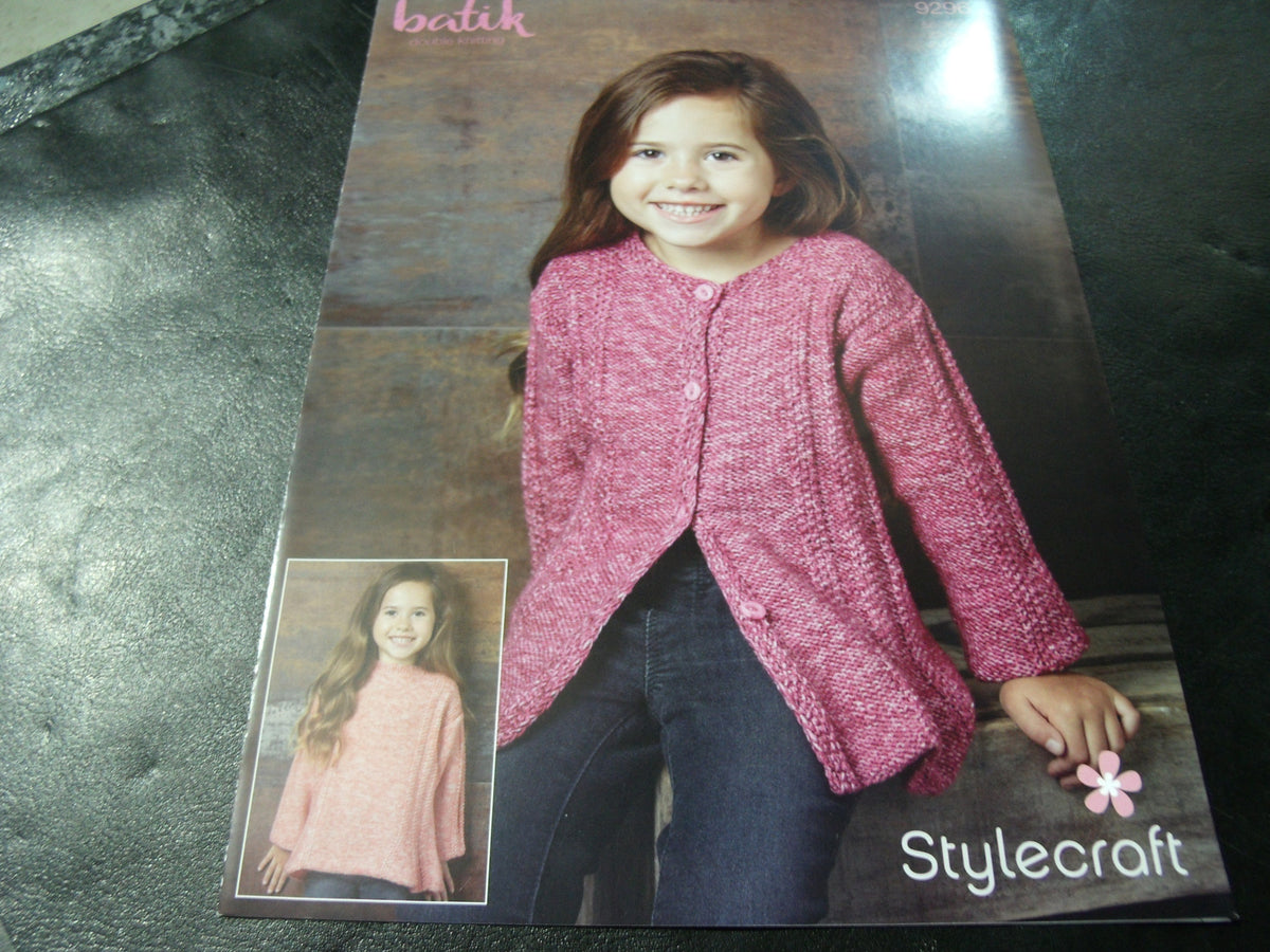 Stylecraft Batik Double Knitting Pattern 9296 (2 Easy Knit Designs) – S ...