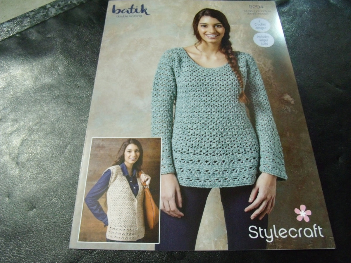 Stylecraft Batik Double Knit Crochet Pattern 9294 (2 Crochet Designs ...