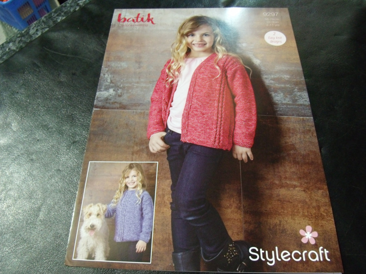 Stylecraft Batik Double Knitting Pattern 9297 (2 Easy Knit Designs) – S ...