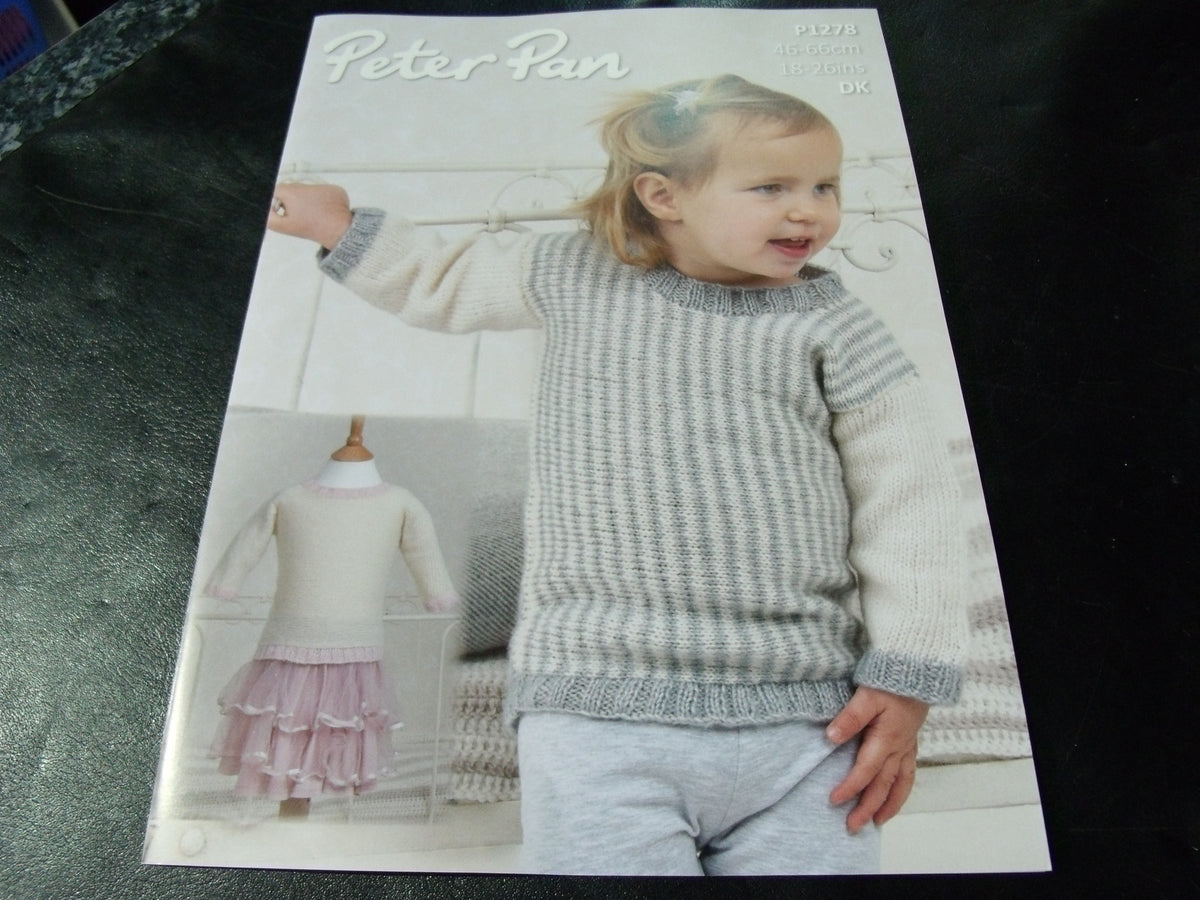 Peter Pan Sweaters Pattern P1278 Double Knitting – S and P Leisure