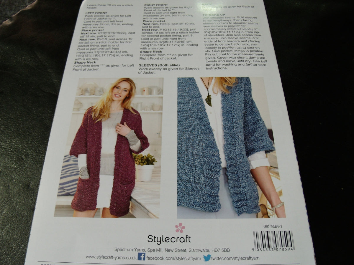 Stylecraft Mystique Quick and Light Knitting pattern 9384 – S and P Leisure