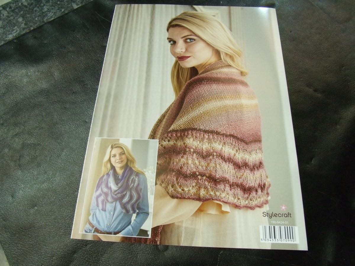 Stylecraft Double Knitting Pattern 9424 Two Designs One Size Shawls – S ...