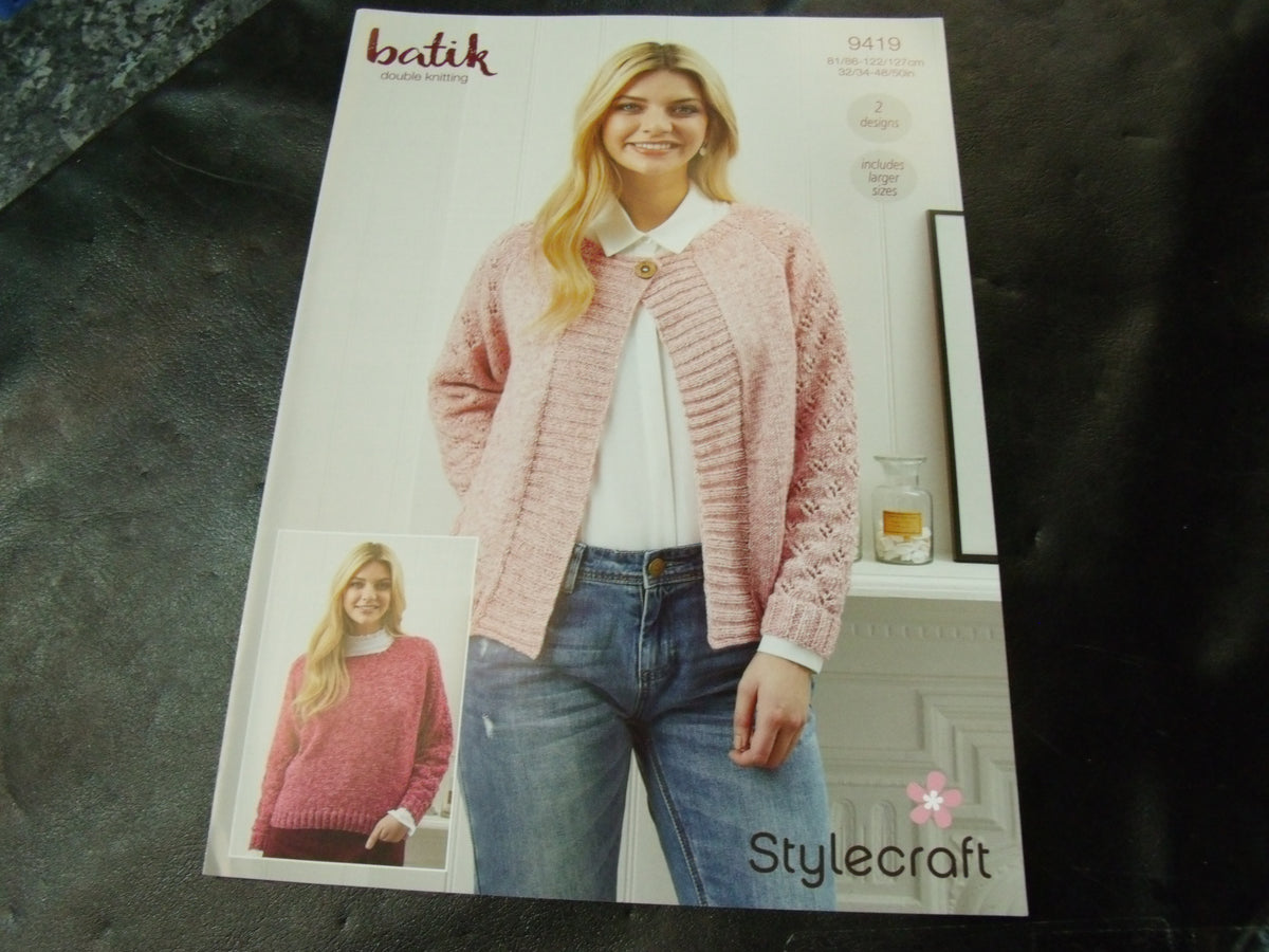 Stylecraft Double Knitting Pattern 9419 Two Designs – S and P Leisure